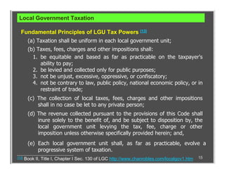 Local Government Taxation In The Philippines | PDF