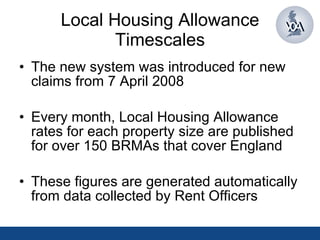 Local Housing Allowance and the Rent Officer | PPT