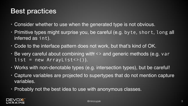 Local variable type inference - Will it compile? | PPT