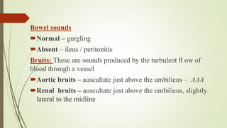 Local abdominal examination | PPTX