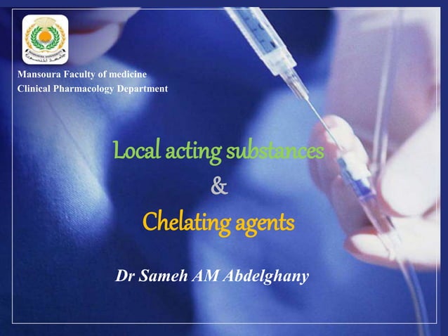 Local acting substances chelating agents | PPTX | Skin Care | Beauty