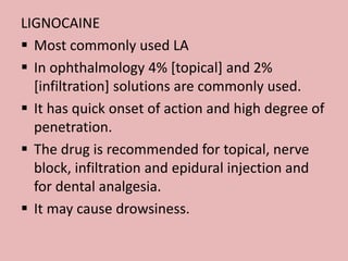 Local anasthetic | PPT