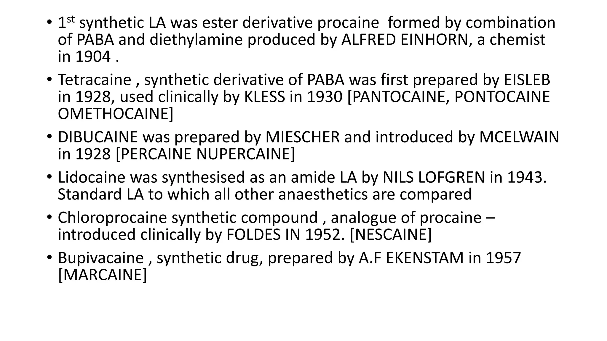 LOCAL ANAESTETIC AGENTS and it's significance | PPTX | Substance Abuse ...