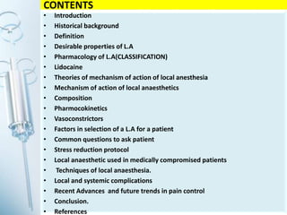 "LOCAL-ANAESTHESIA" | PPT