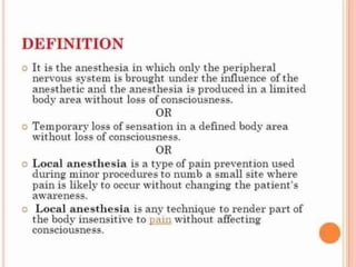 Local anaesthesia.. | PPT