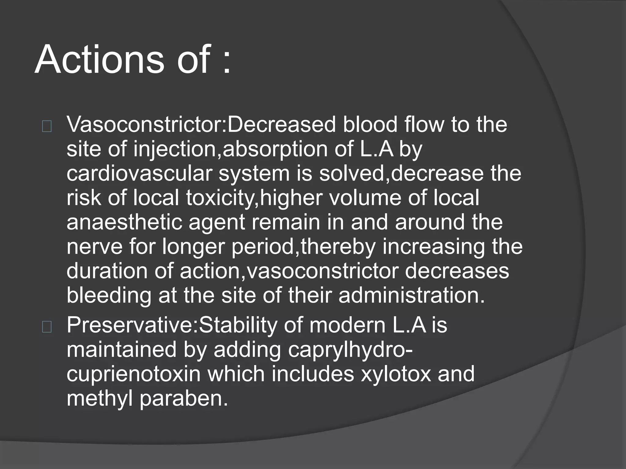 Local anaesthesia- composition and dosage in dentistry | PPTX