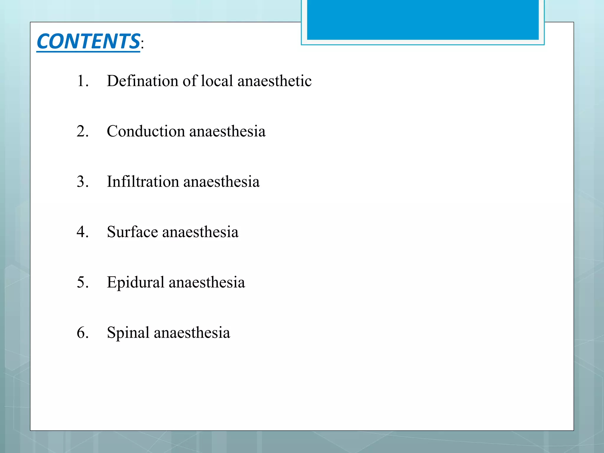 Screening methof of Local anaesthesia | PPTX