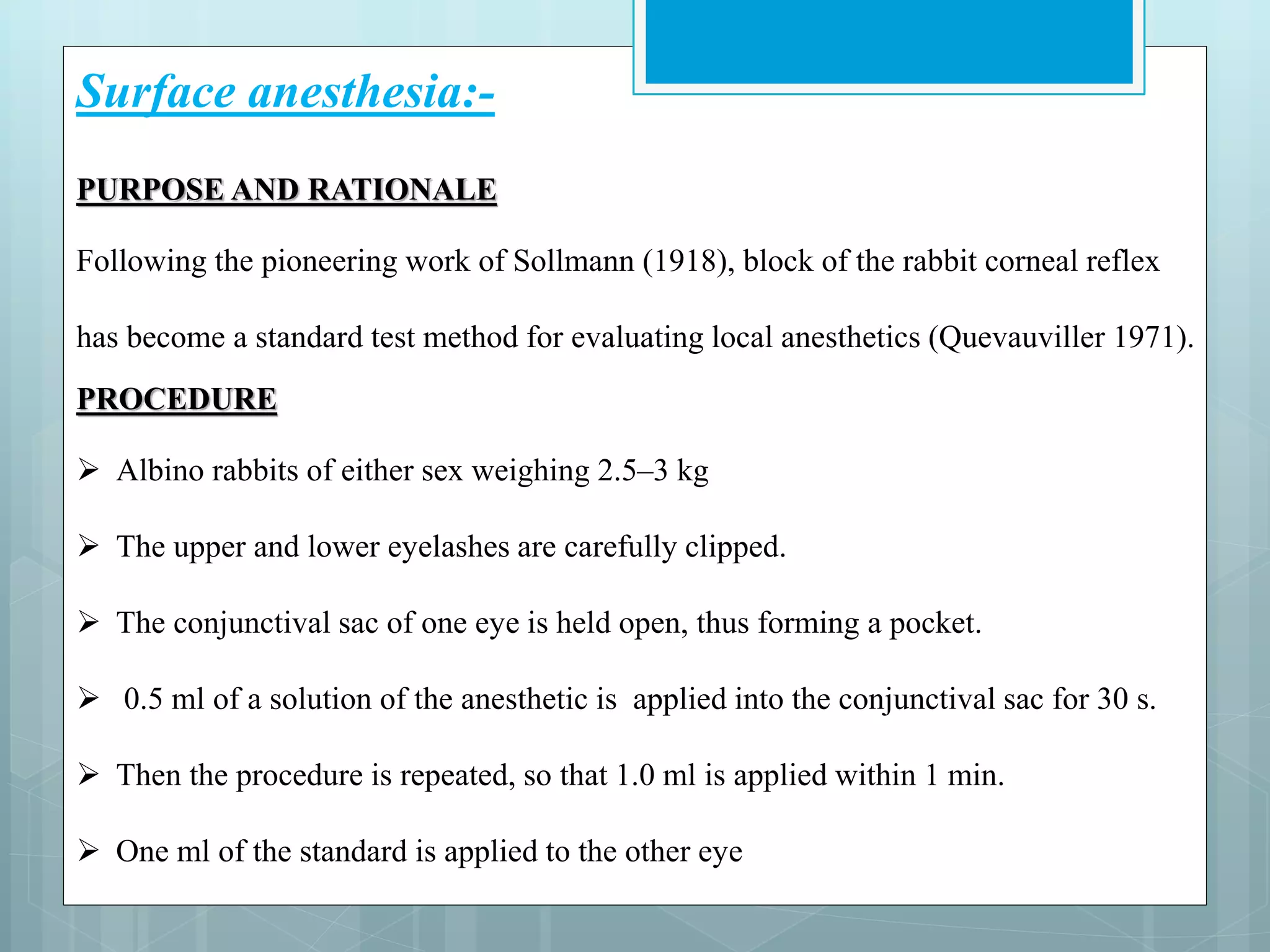 Screening methof of Local anaesthesia | PPTX