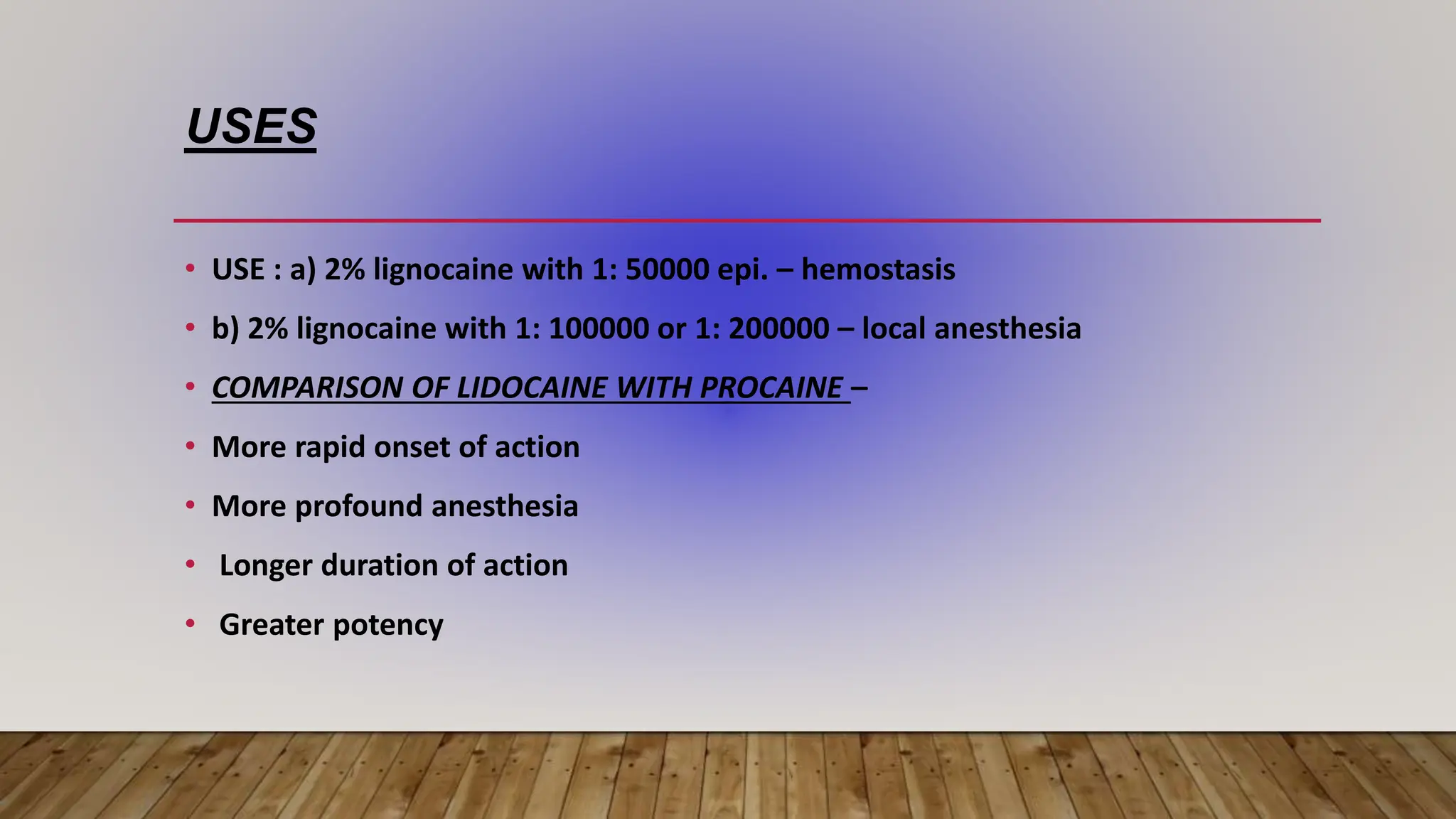 LOCAL ANAESTHESIA classification, contents , indication and ...