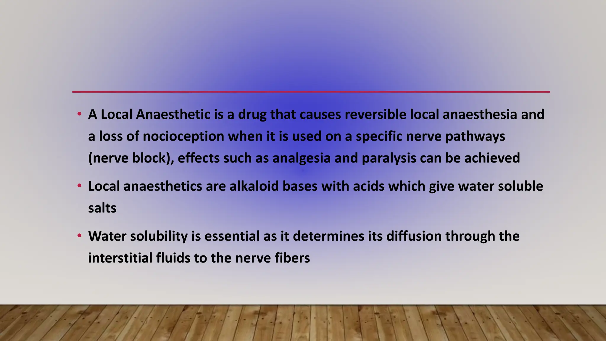 LOCAL ANAESTHESIA classification, contents , indication and ...