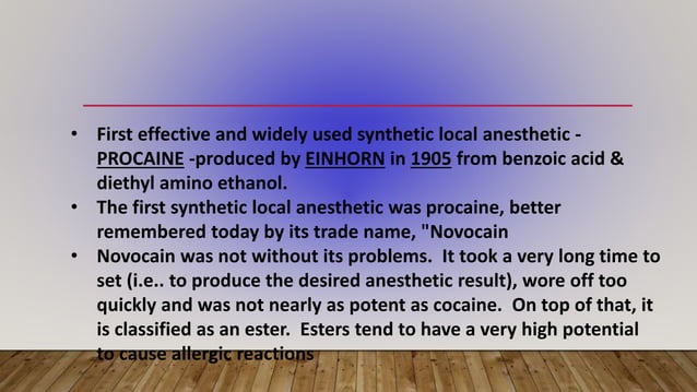 LOCAL ANAESTHESIA classification, contents , indication and ...