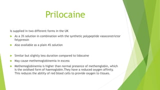 Local anaesthesia and Pain Diagnosis | PDF | First Aid | Injuries