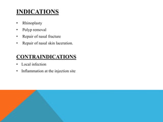 Local anaesthesia blocks in ent | PPTX