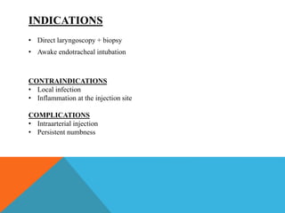 Local anaesthesia blocks in ent | PPTX
