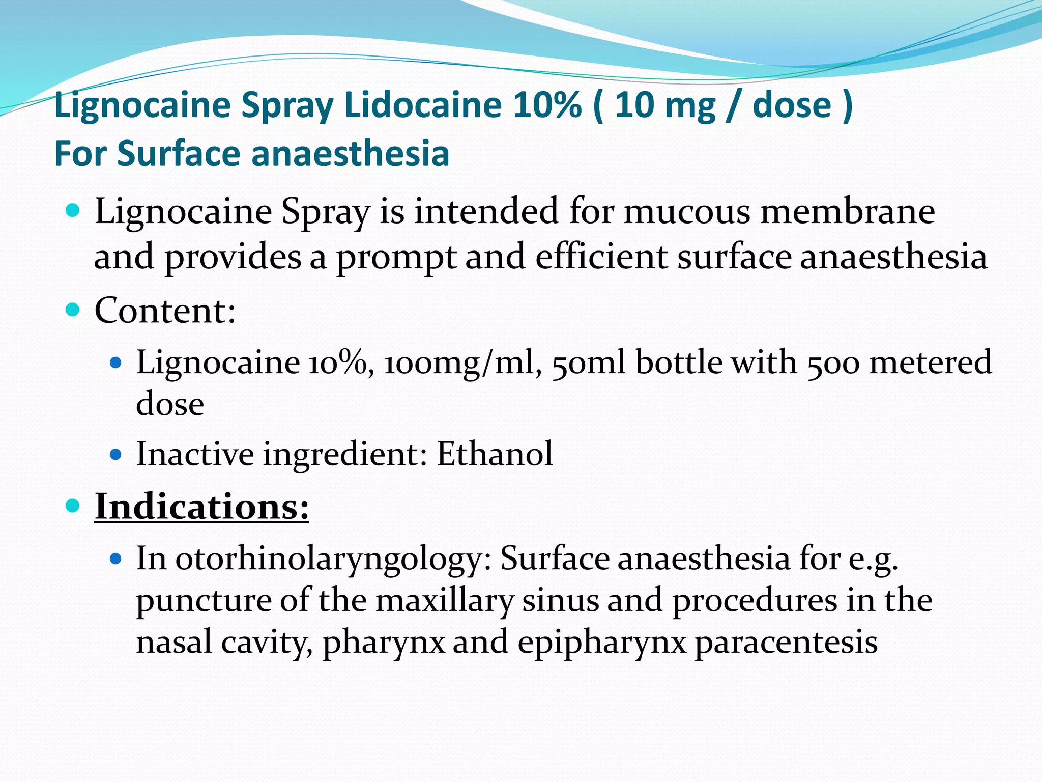 Local anaesthesia in ent | PPTX