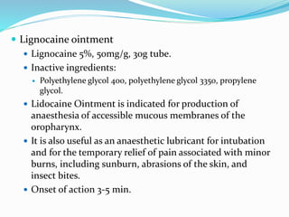 Local anaesthesia in ent | PPTX
