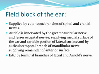 Ear Nerve Field Block