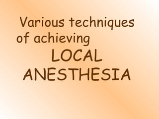 Local anaesthesia _pedo_ | PPT