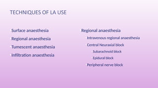 Local anaesthesia , Uses,advantages,side effects | PPTX