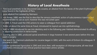 Local anaesthetic | PPT