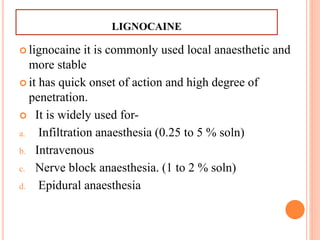 Local Anaesthetic. | PPTX
