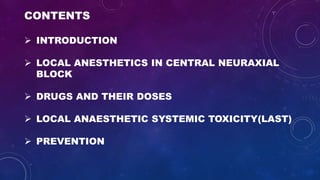 Local anaesthetic toxicity | PPTX