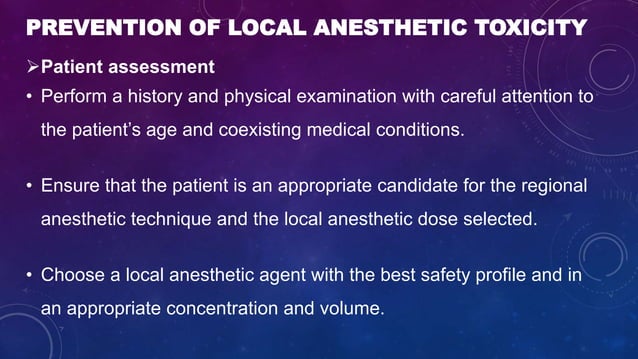 Local anaesthetic toxicity | PPTX