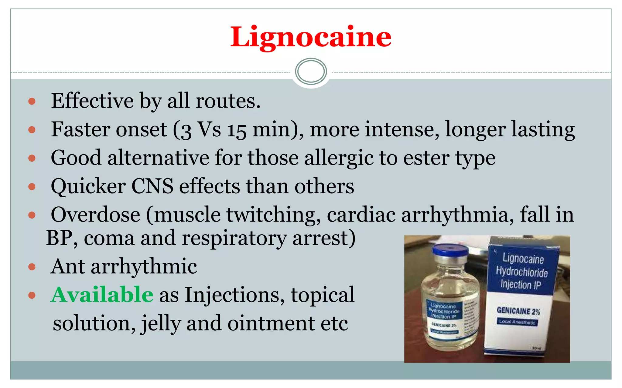 Pharmacotherapy of Local anaesthetic drugs | PPTX