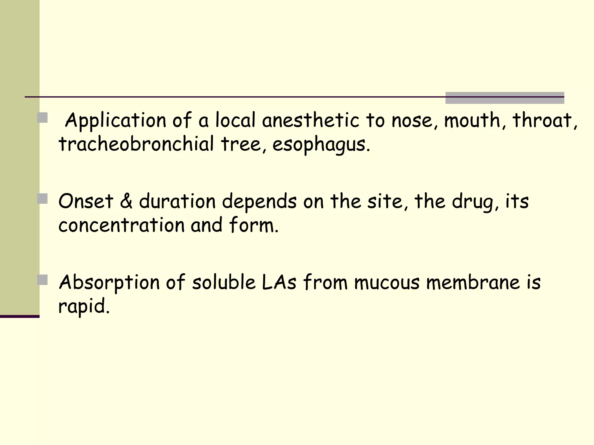 Local anaesthetics | PPT