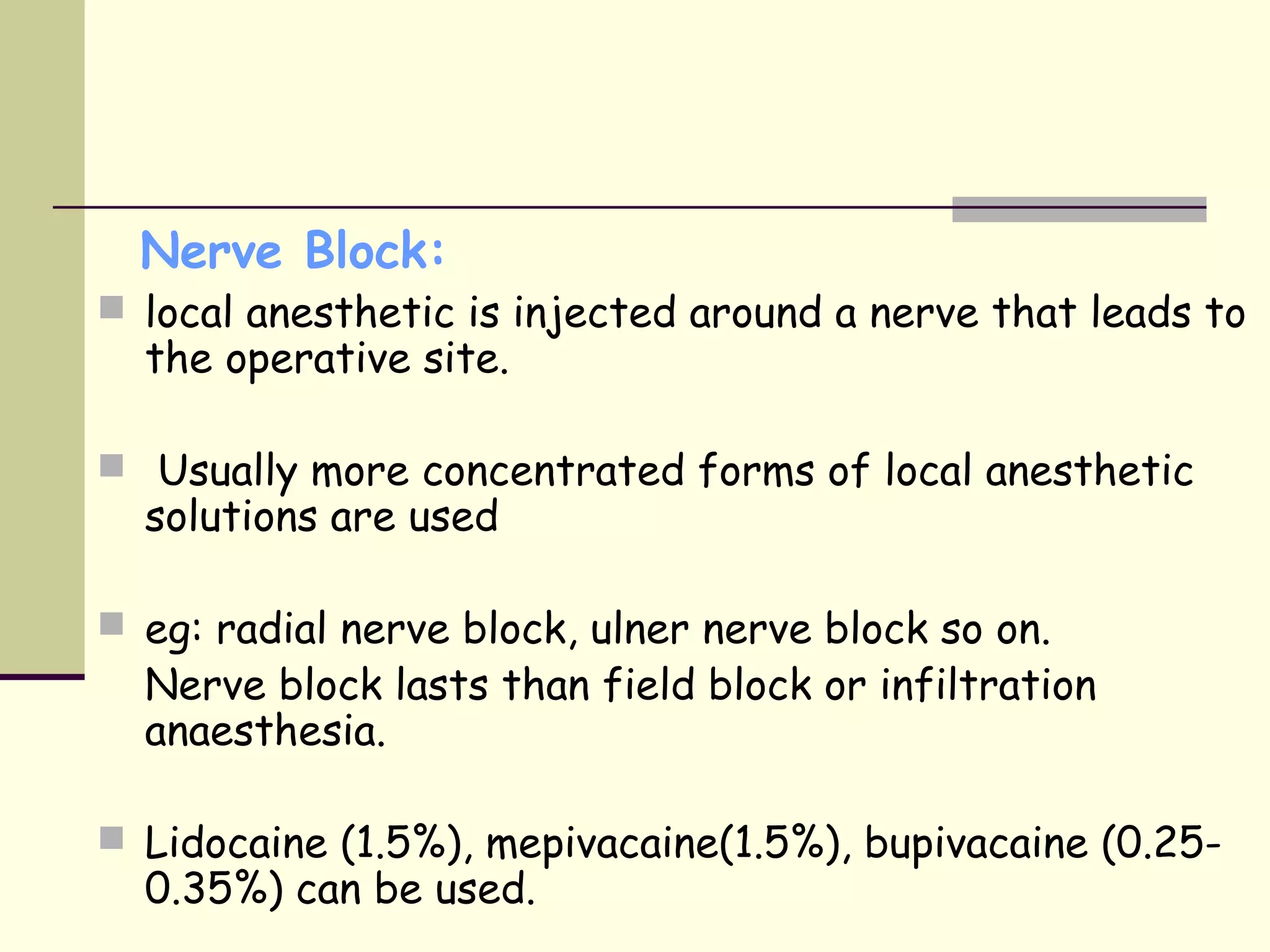 Local anaesthetics | PPT