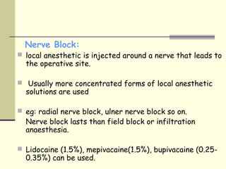 Local anaesthetics | PPT