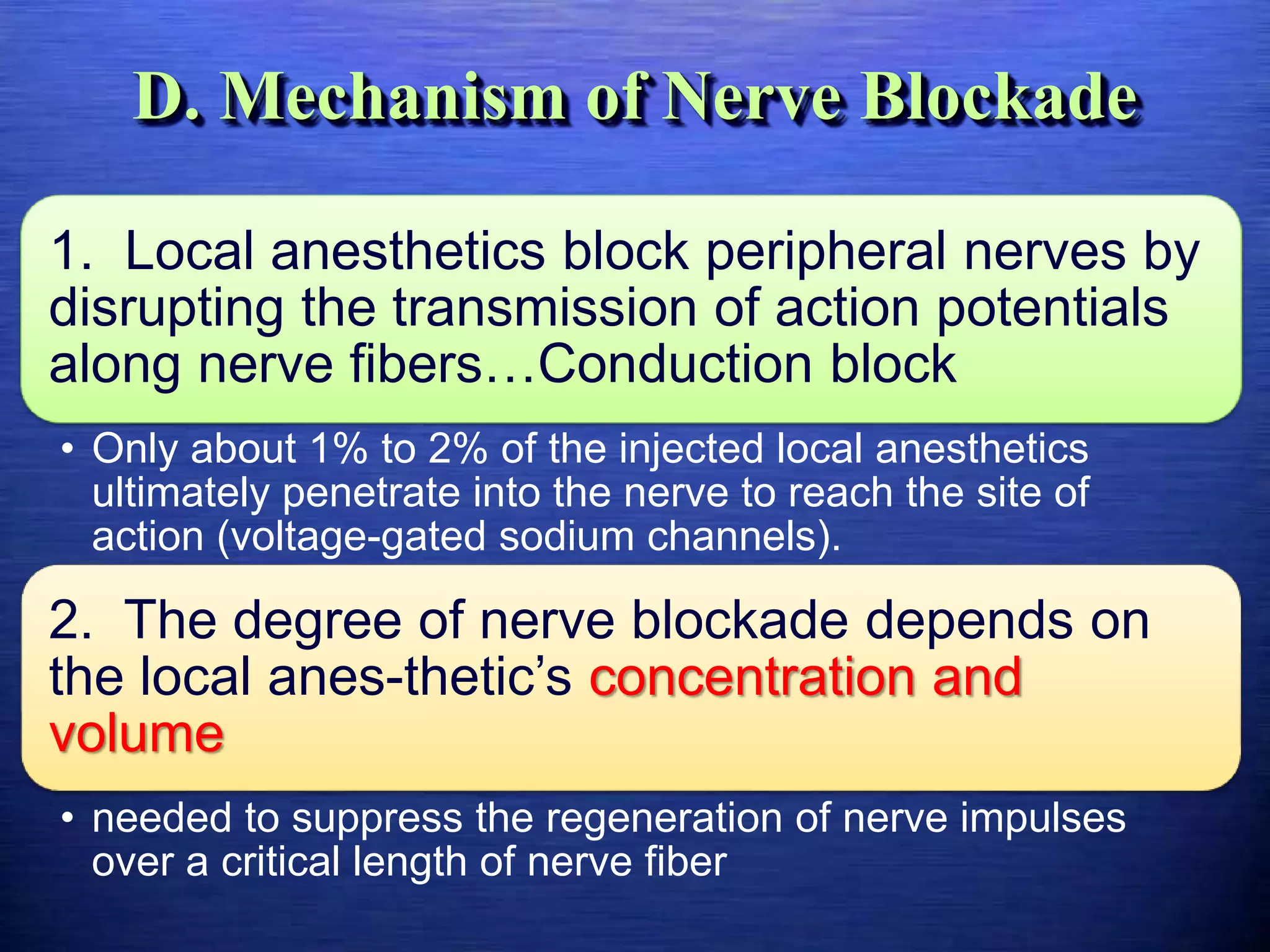 Local anaesthetics pharmacology | PPTX