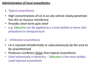 Local anaesthetics | PPTX