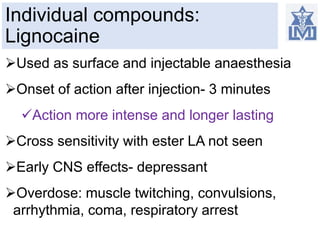 Local anaesthetics 2 | PPTX