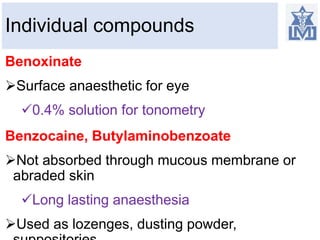 Local anaesthetics 2 | PPT
