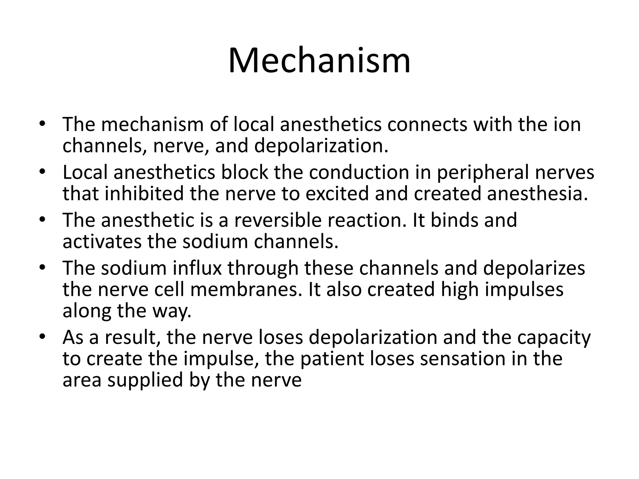 Local anaesthetics | PPT