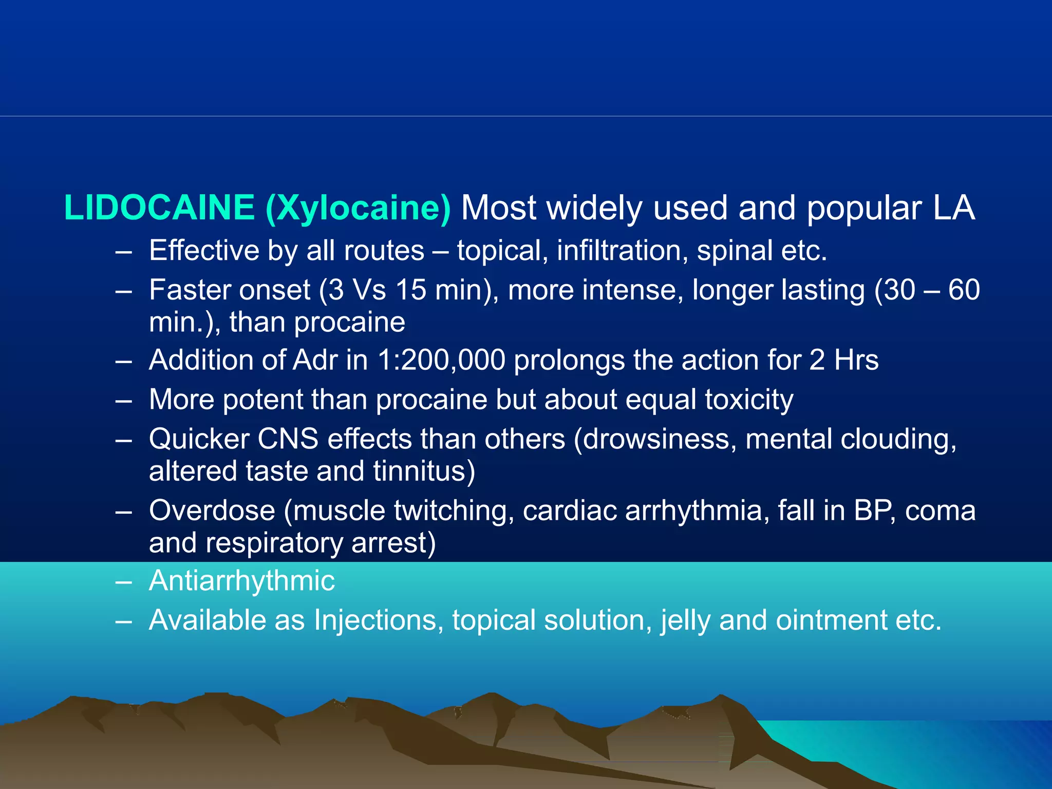 Local anaesthetics | PPT