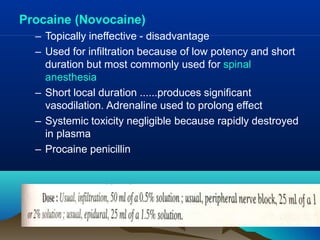Local anaesthetics | PPT
