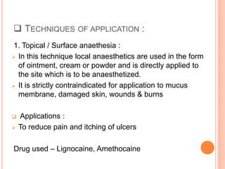 Local anaesthetics | PPT