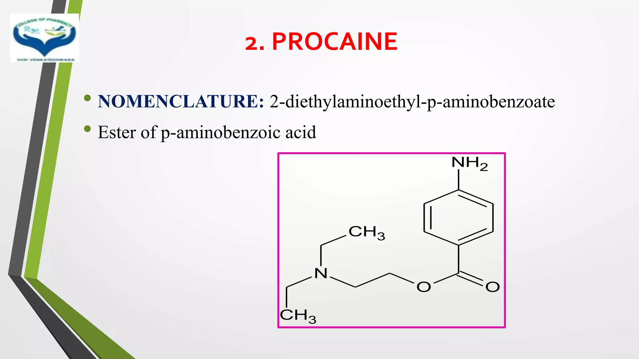 Local anaesthetics | PPTX