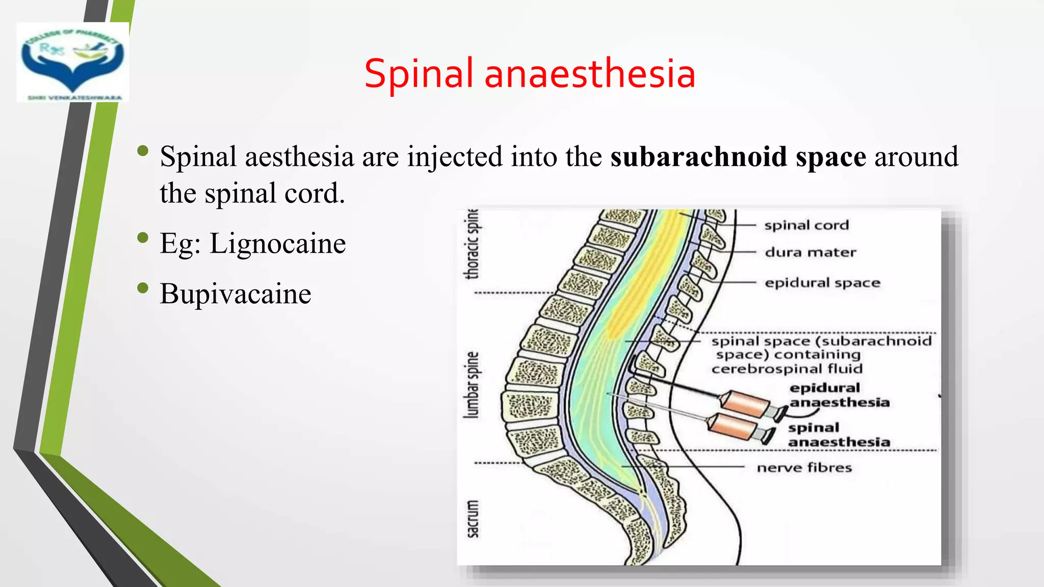 Local anaesthetics | PPTX