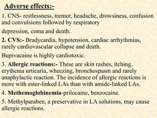 Local anaesthetic agents | PPTX