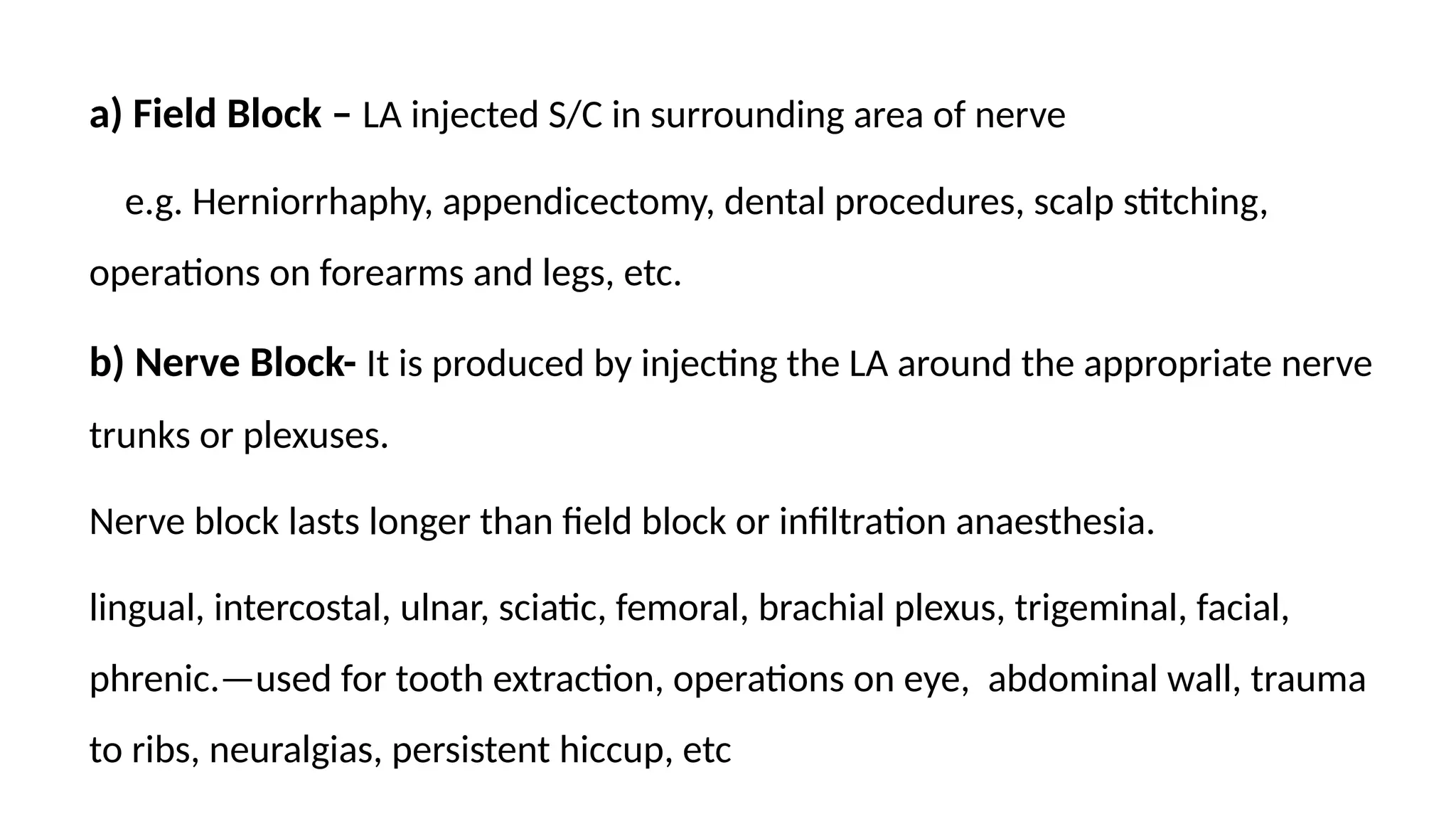 Local anaesthetics, Types of anaesthesia, classification, mechanism of ...