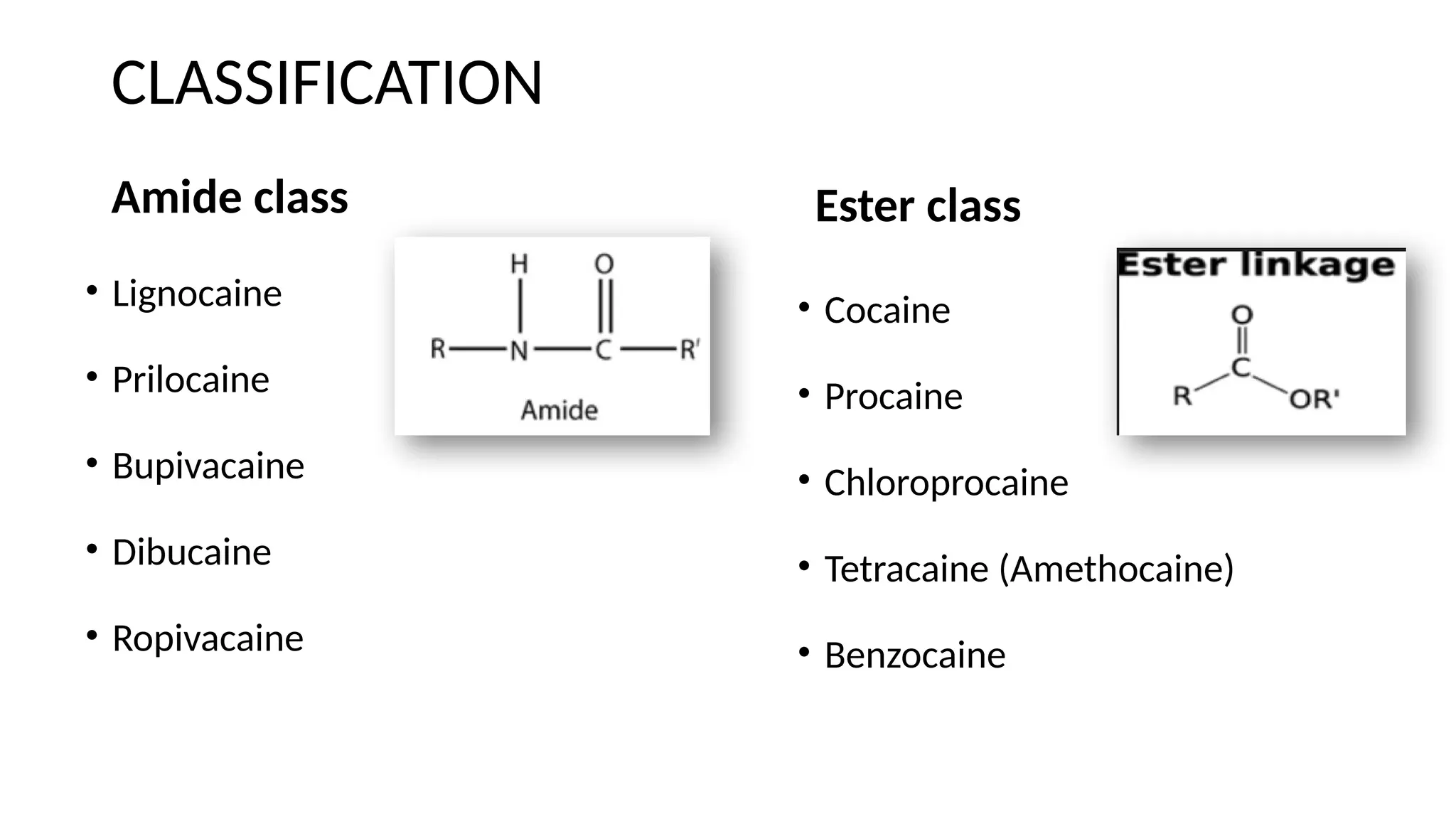 Local anaesthetics, Types of anaesthesia, classification, mechanism of ...