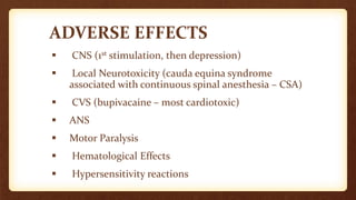 Local Anesthetics | PPT | Free Download