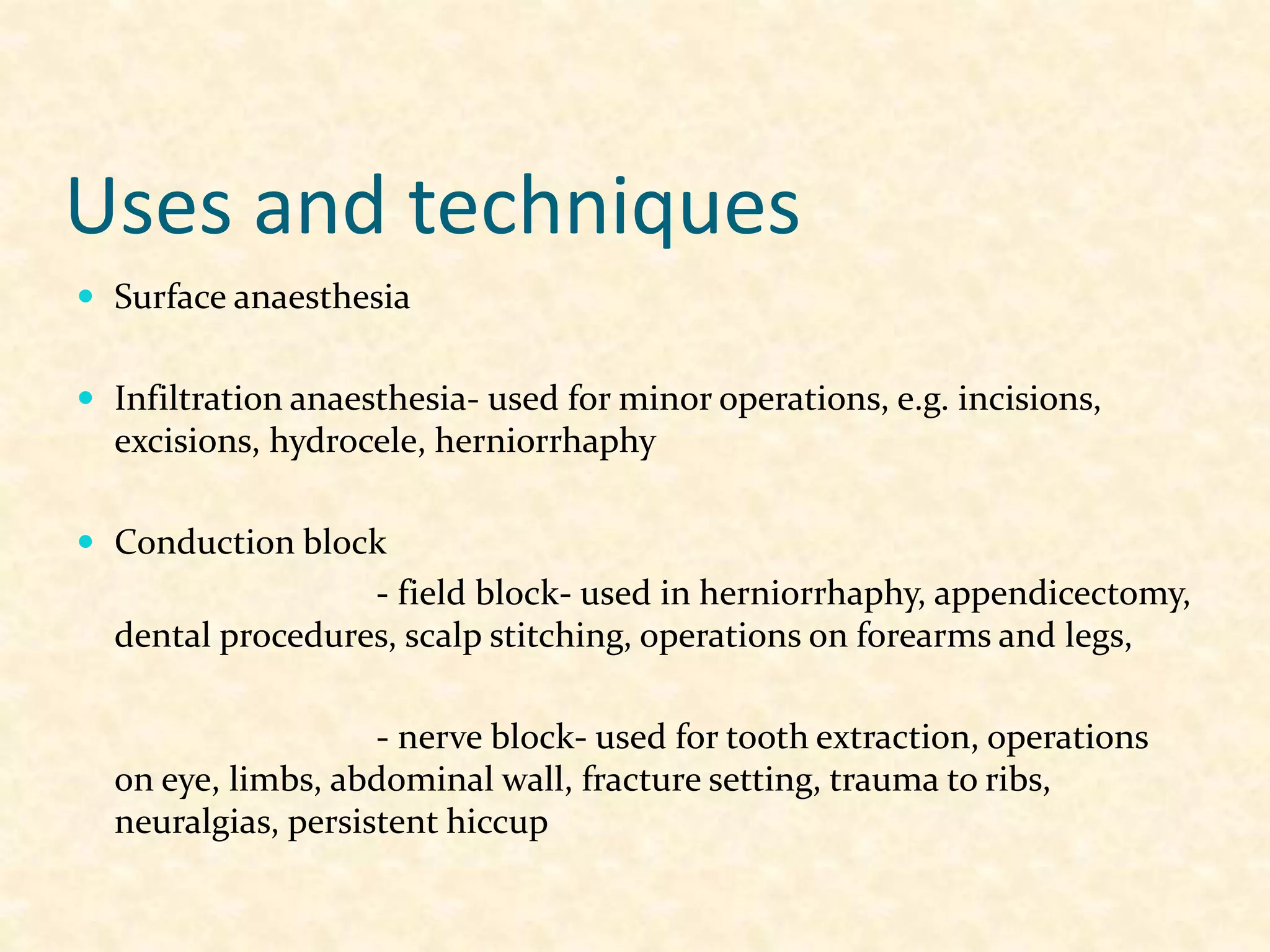 Local anesthetics pharmacology | PPTX