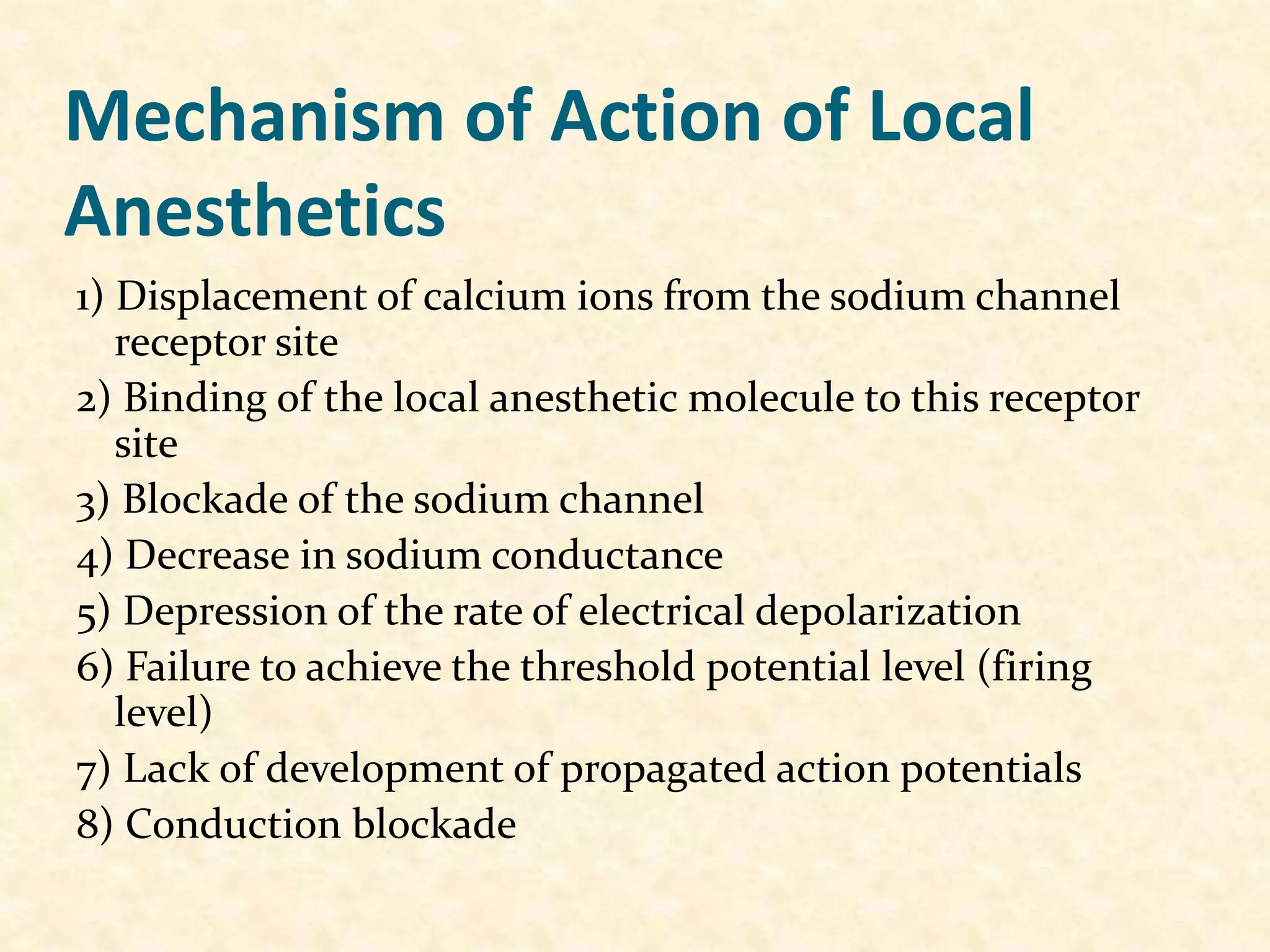 Local anesthetics pharmacology | PPTX