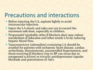 Local anesthetics pharmacology | PPTX