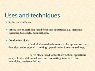 Local anesthetics pharmacology | PPTX