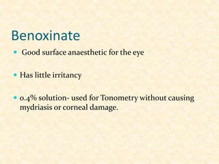 Local anesthetics pharmacology | PPTX | First Aid | Injuries